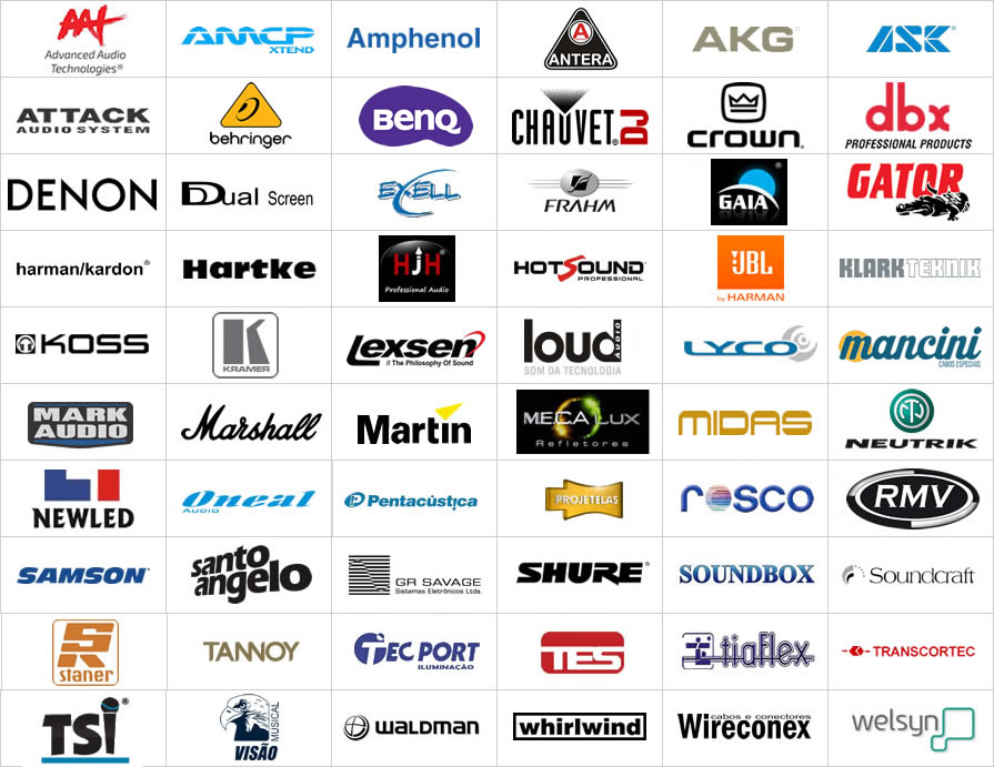 Marcas | Audiocom - Empresa especializada em Som ambiente, Home Theater ...