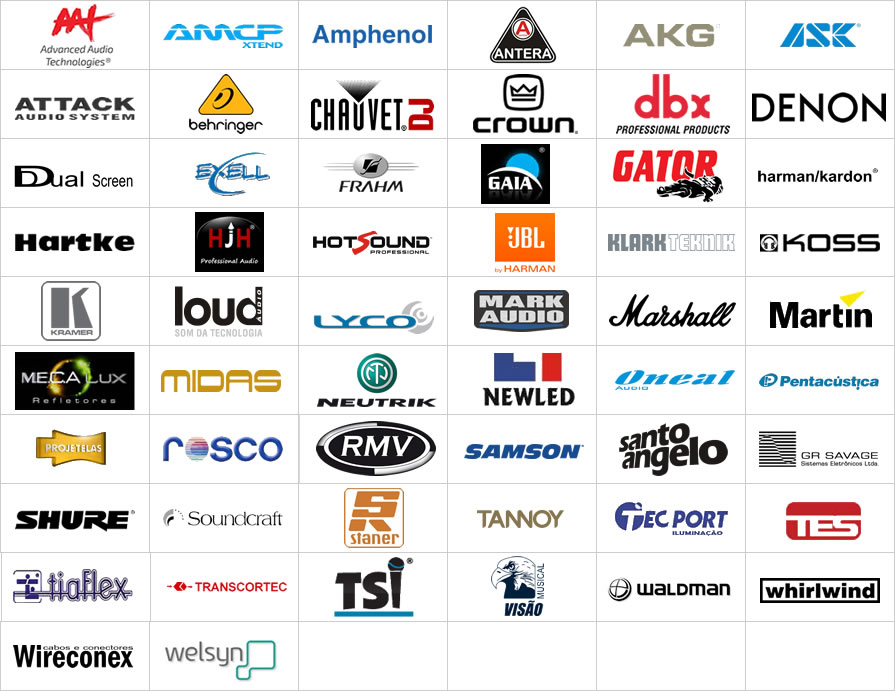 Marcas | Audiocom - Empresa especializada em Som ambiente, Home Theater ...